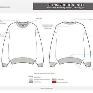 Oversized Sweater TECH PACK Illustrator Photoshop Procreate - Etsy