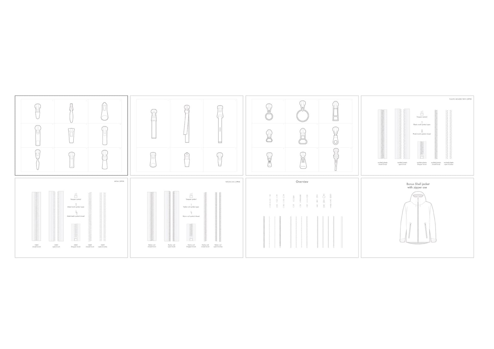 Vector Zipper Library - Fashion Design Illustrations - Etsy