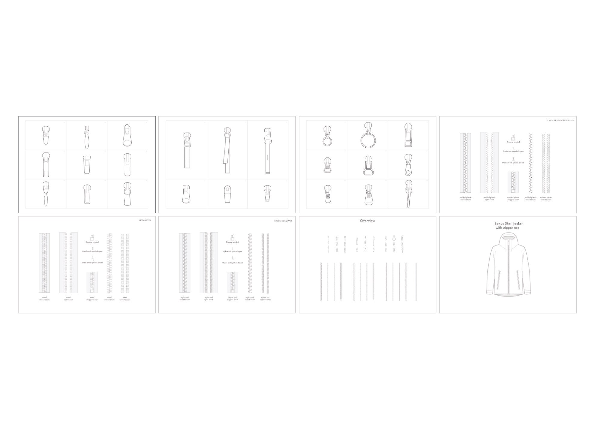 Vector Zipper Library - Fashion Design Illustrations - Etsy