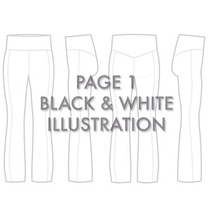 Flat Technical Drawing - Flared Legging Template - Vector & Pixel - Etsy