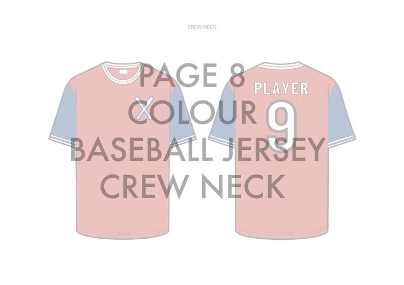 Baseball Jersey Pack Illustrator Photoshop Procreate Canva Flat ...