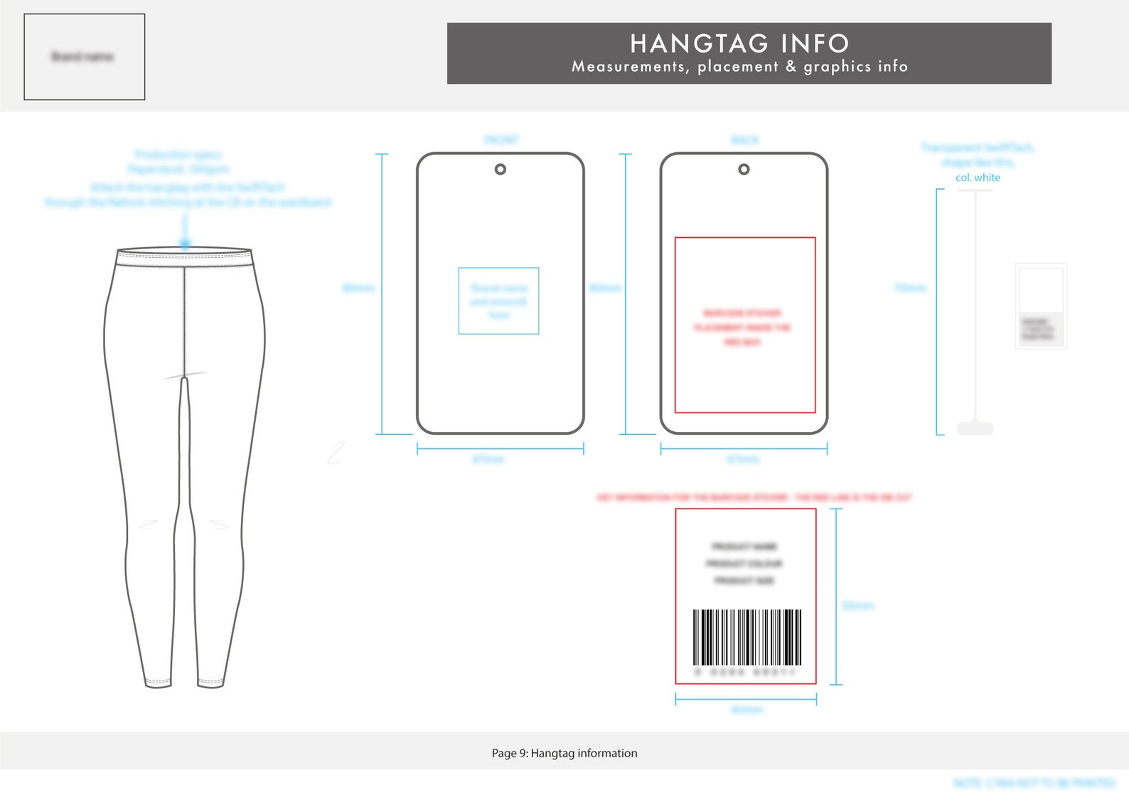 Leggings TECH PACK Illustrator Photoshop Procreate Size Chart Supplier ...