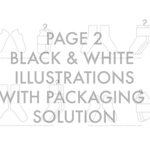 Flat Technical Drawing - Socks Illustration - Etsy