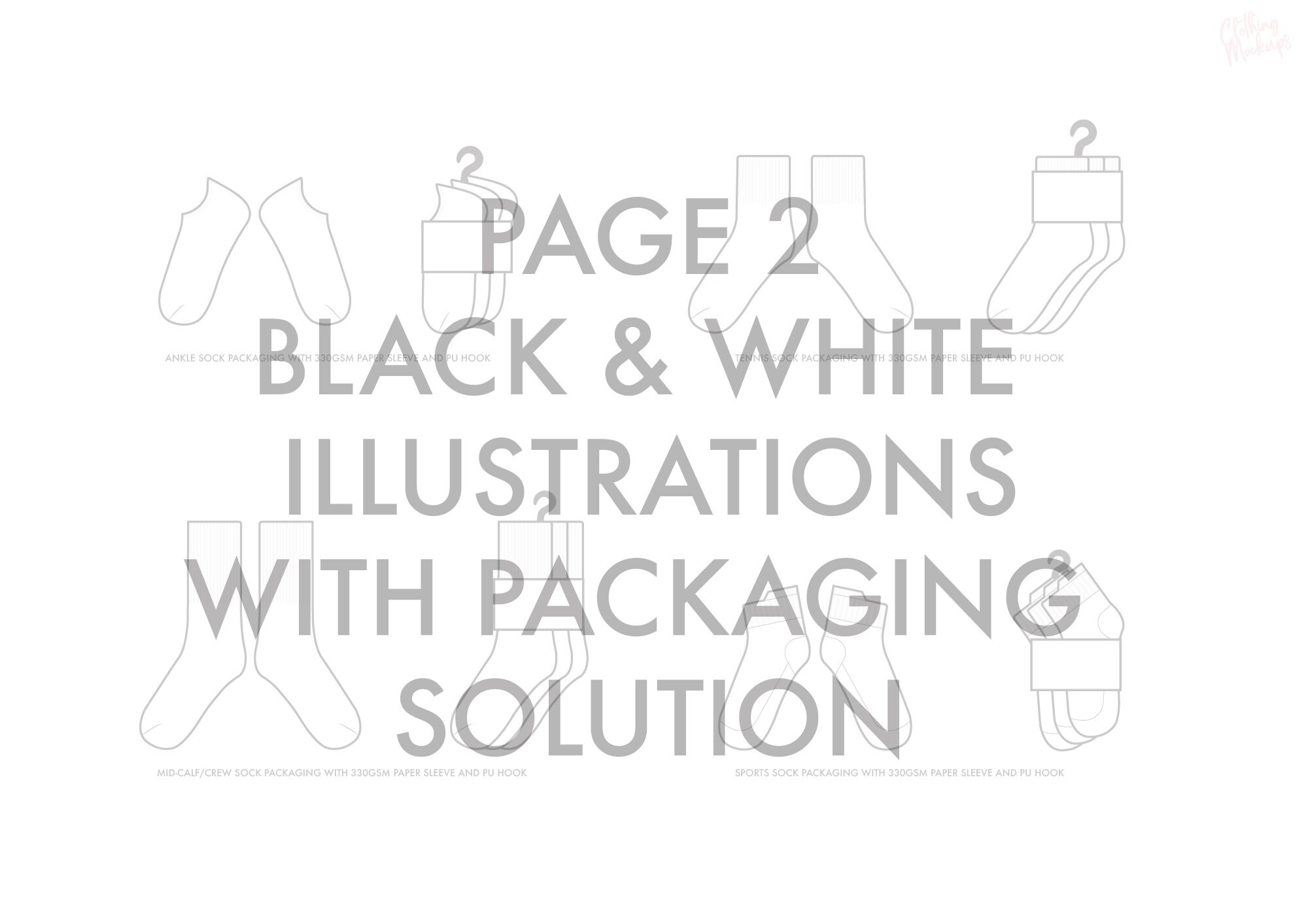 Flat Technical Drawing - Socks Illustration - Etsy