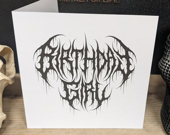 Heavy Metal Happy Birthday Card Death Metal Gift - Etsy UK