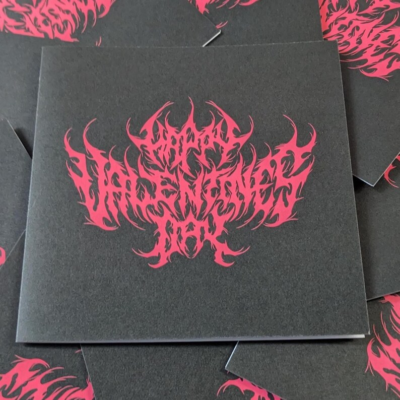 Heavy Metal Happy Valentines Card - Death Metal Gift - Etsy