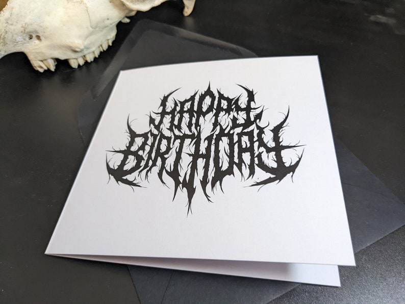 Heavy Metal Happy Birthday Card Death Metal Gift - Etsy UK