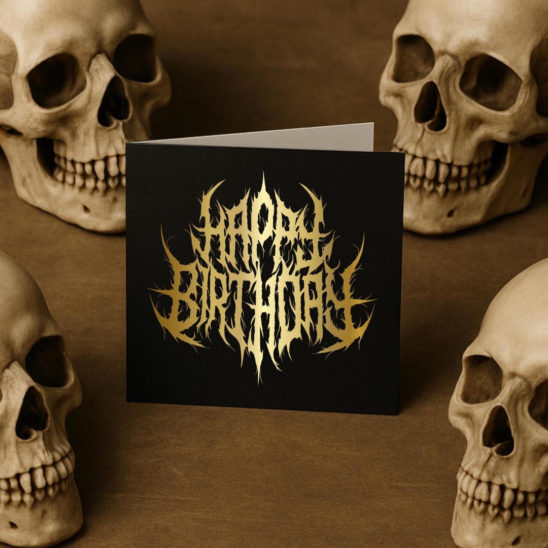 Heavy Metal Happy Birthday Card - Death Metal Gift - Etsy