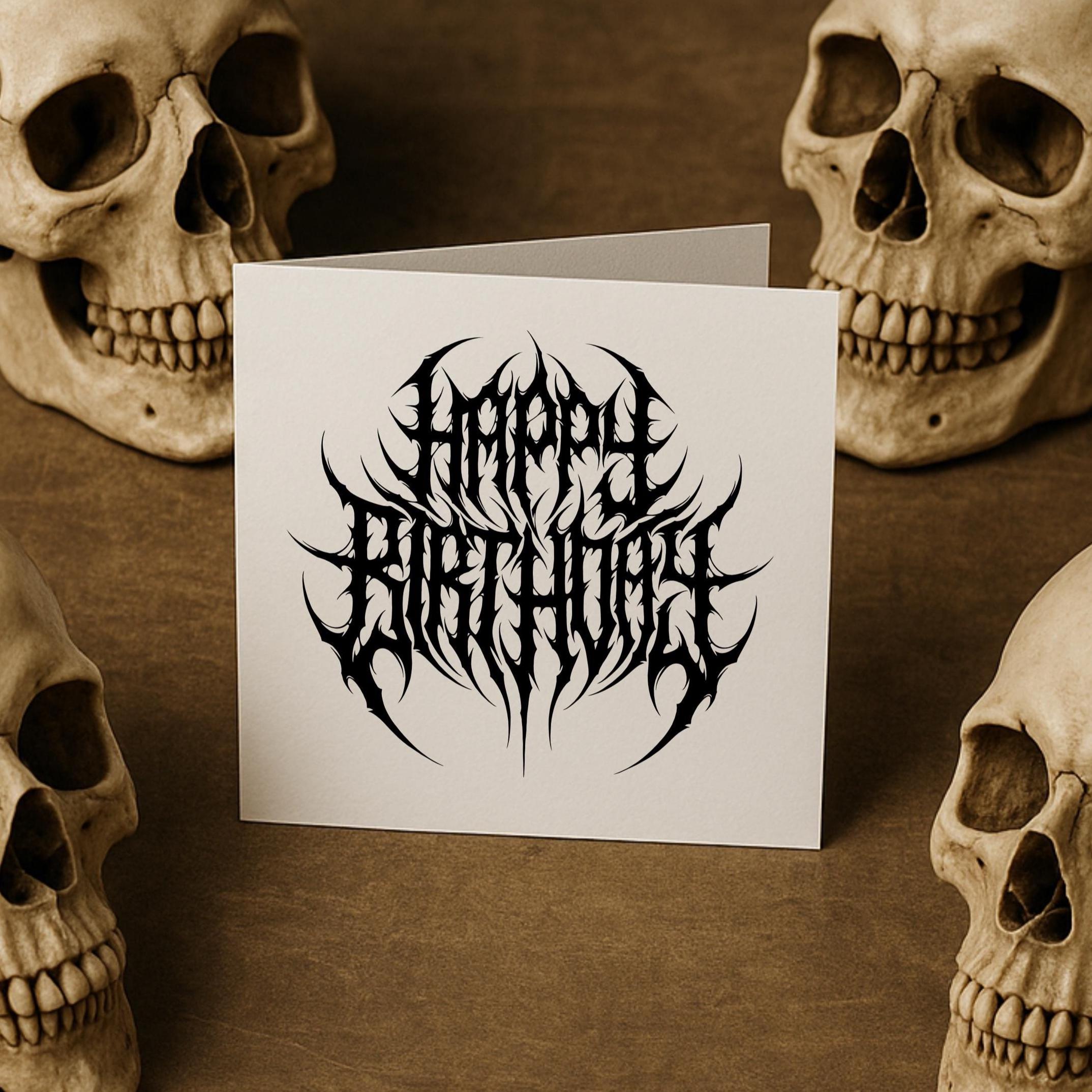 Heavy Metal Happy Birthday Card - Death Metal Gift - Etsy UK