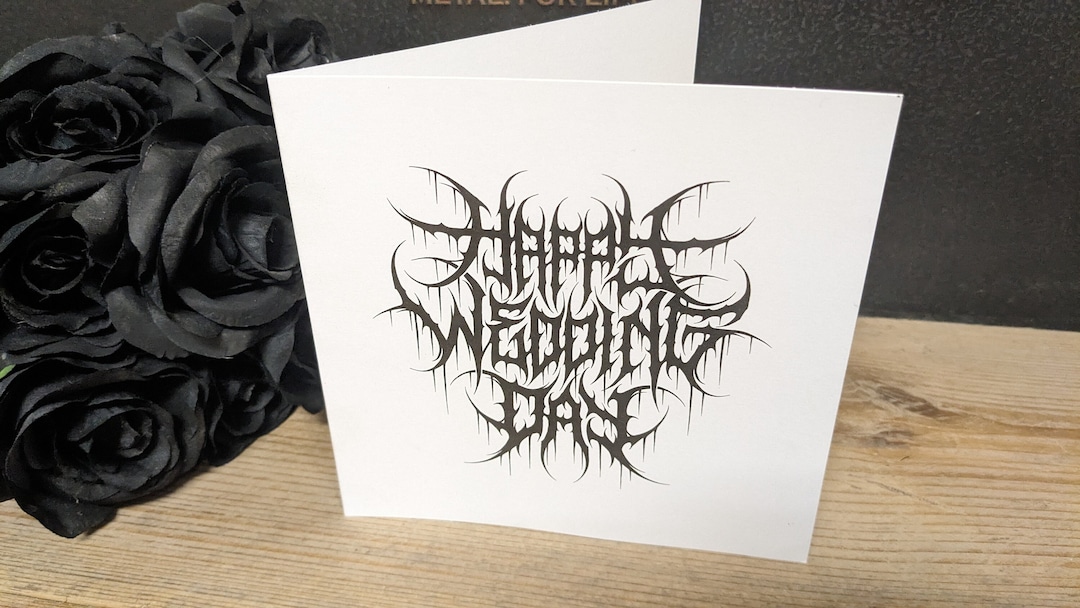 Heavy Metal Happy Wedding Day Card - Death Metal Gift - Etsy