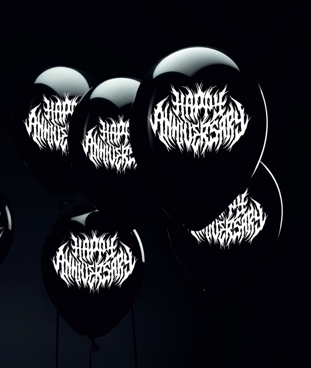 Heavy Metal Happy Anniversary Balloons - Death Metal Balloons - Etsy