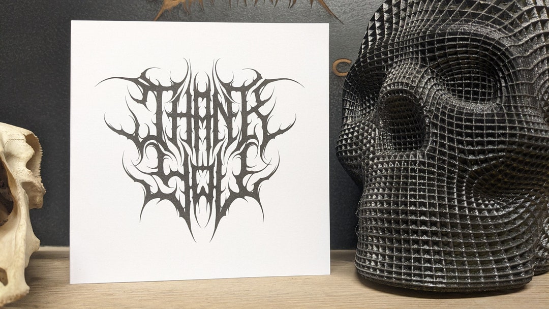 Heavy Metal Thank You Card - Death Metal Gift - Etsy