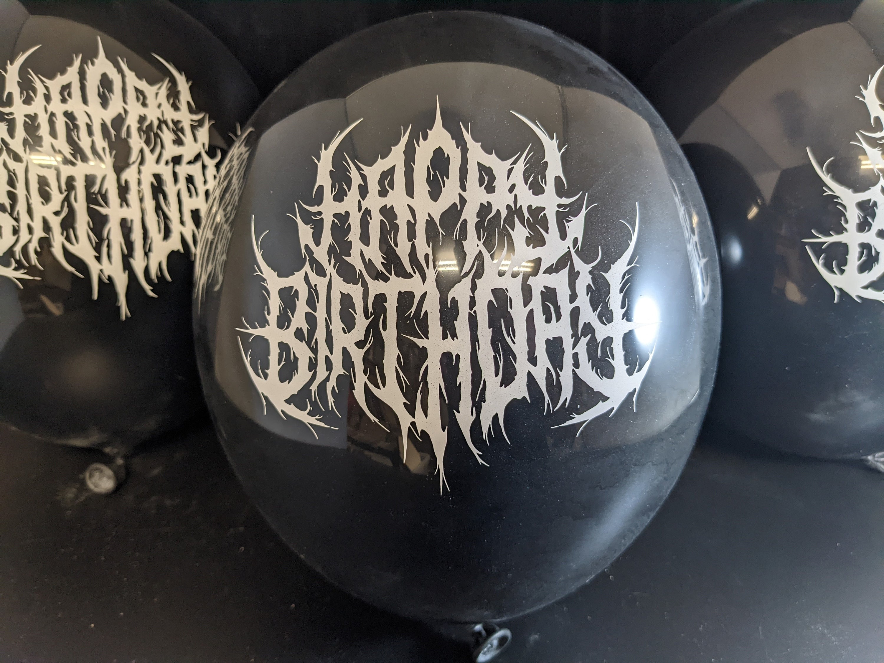 Heavy Metal Happy Birthday Balloons Death Metal Balloons - Etsy UK