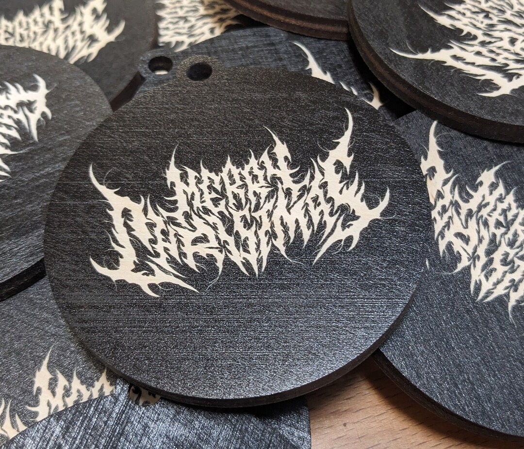 Merry Christmas Heavy Metal Bauble - Etsy