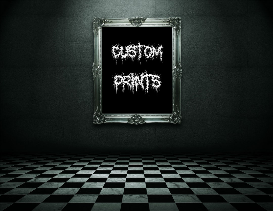 A3 Heavy Metal Band Logo Custom Print - Death Sentence - Etsy