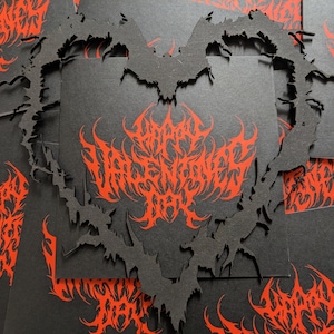 Heavy Metal Happy Valentines Card Death Metal Gift - Etsy