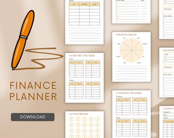 Finance Planner BUNDLE Budget Planner Templates, Financial Savings ...