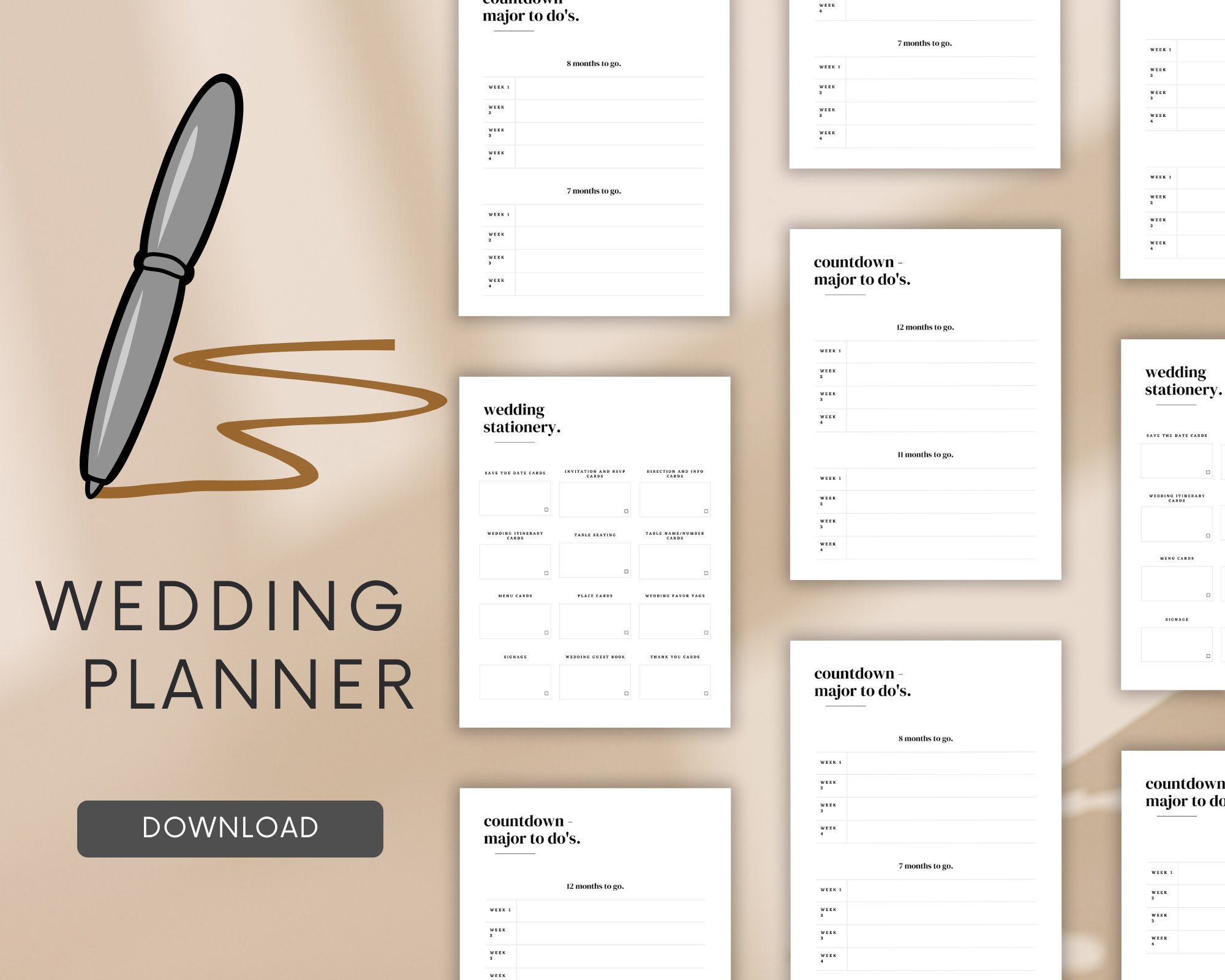 Wedding Planner Printable | Printable Wedding Planner Pages | Wedding ...