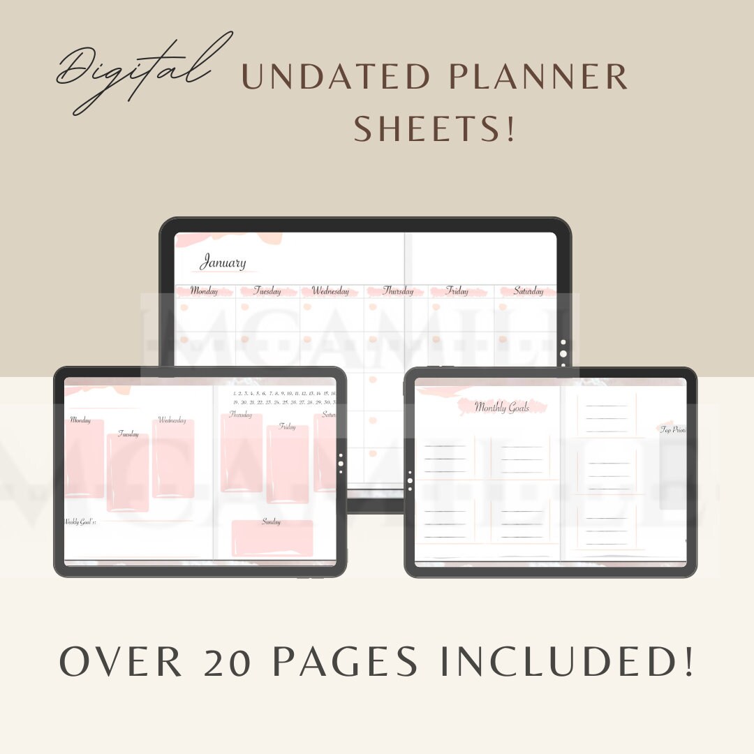 Customizable Digital Planner Sheets - Etsy