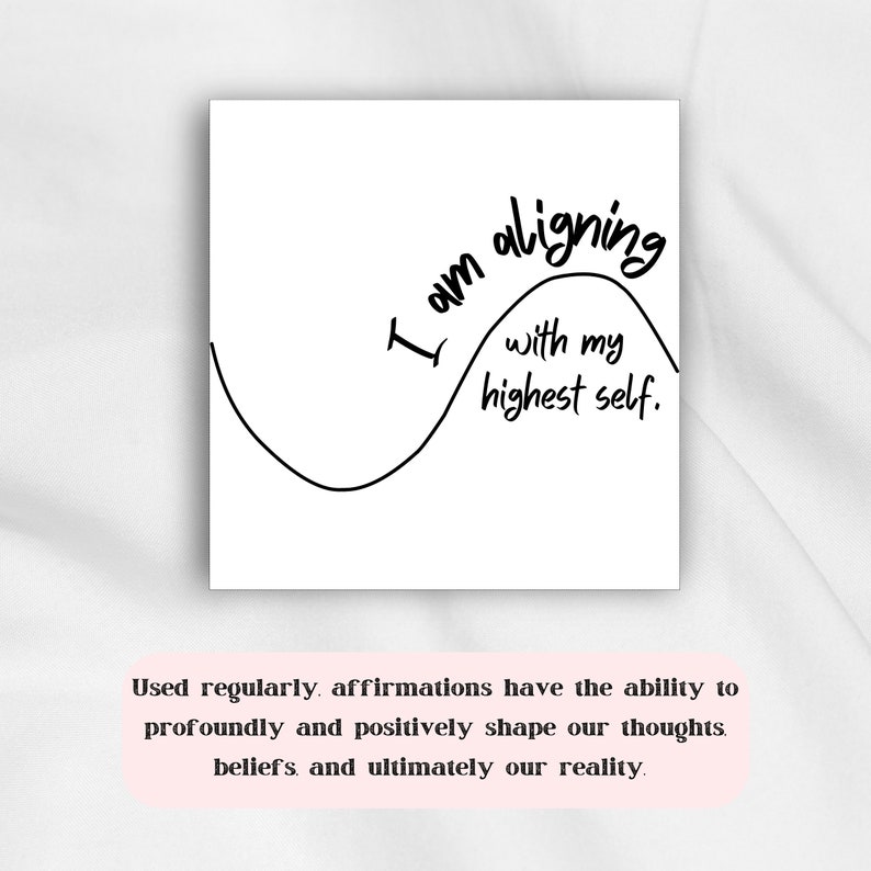 Black and White Line Art Printable Affirmation Cards Life - Etsy