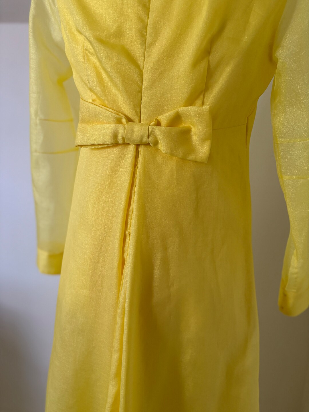 Vintage Handmade 60s Sunny Yellow Dress Dreamy Betty Draper-era ...
