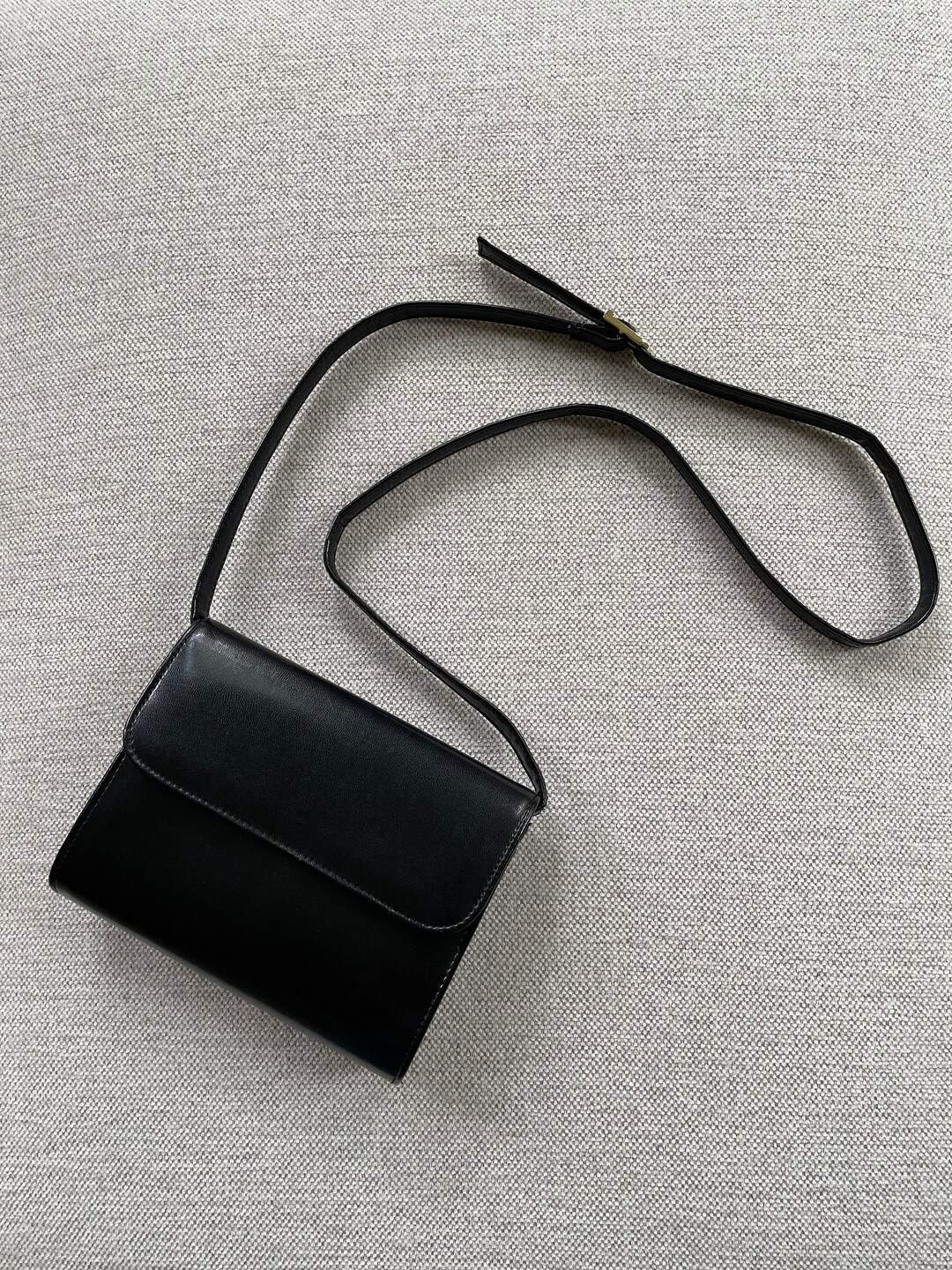 Vintage 1990 - Black Evening Bag With Shoulder Strap or Clutch. Signed ...