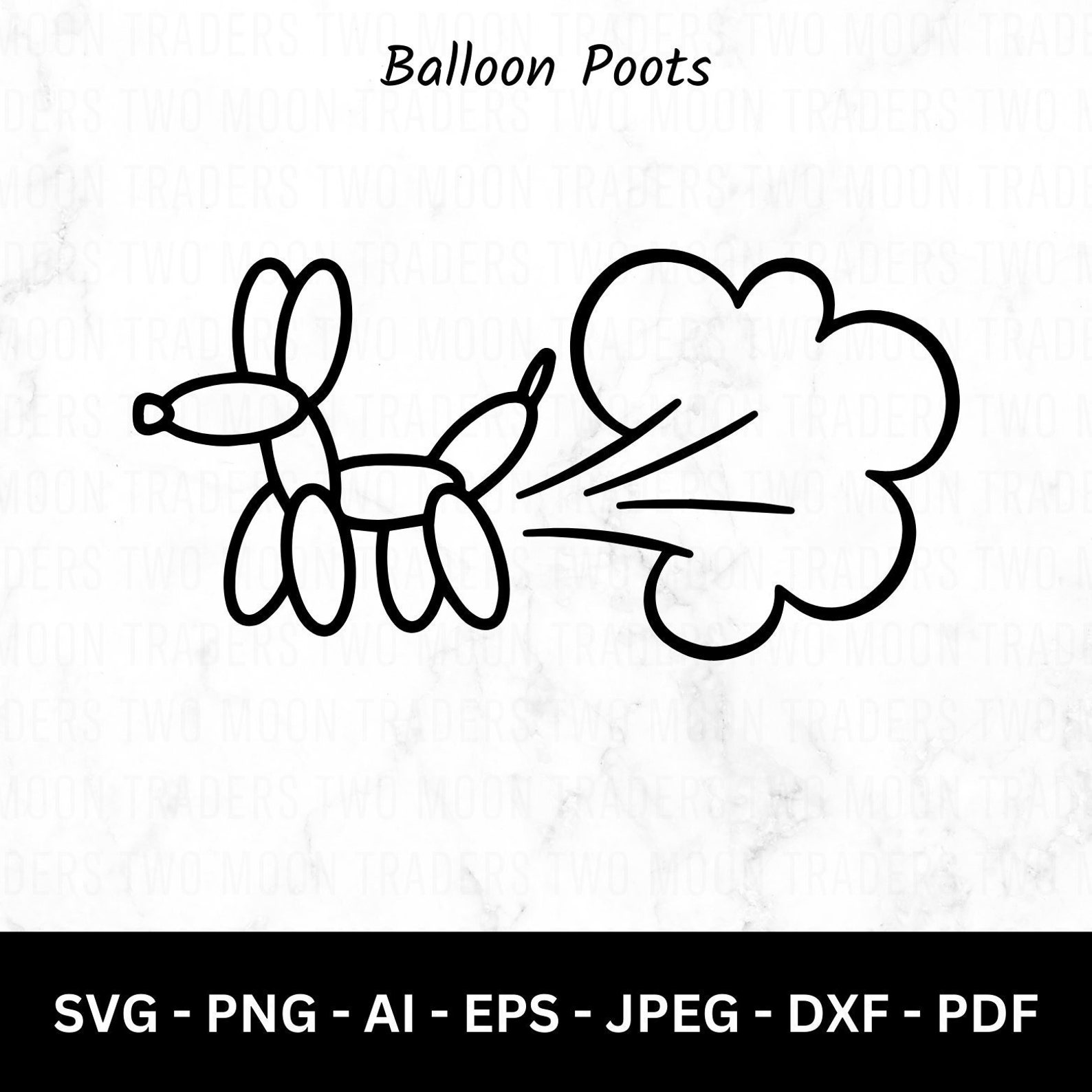 Balloon Animal Dog SVG File for Paper Craft, Cricut Fart Svg, Best Fart ...