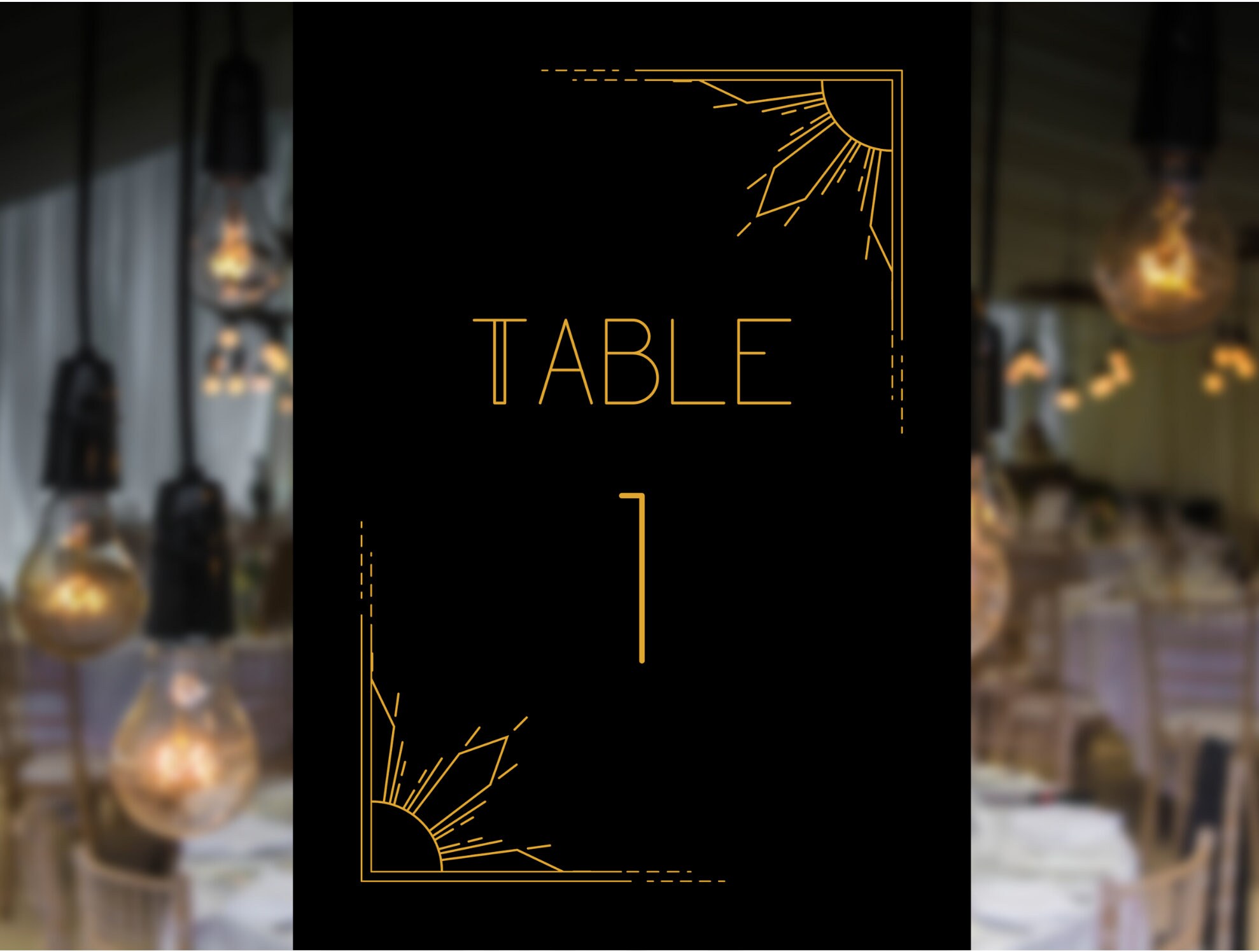 Table Numbers Art Deco Digital Download - Etsy