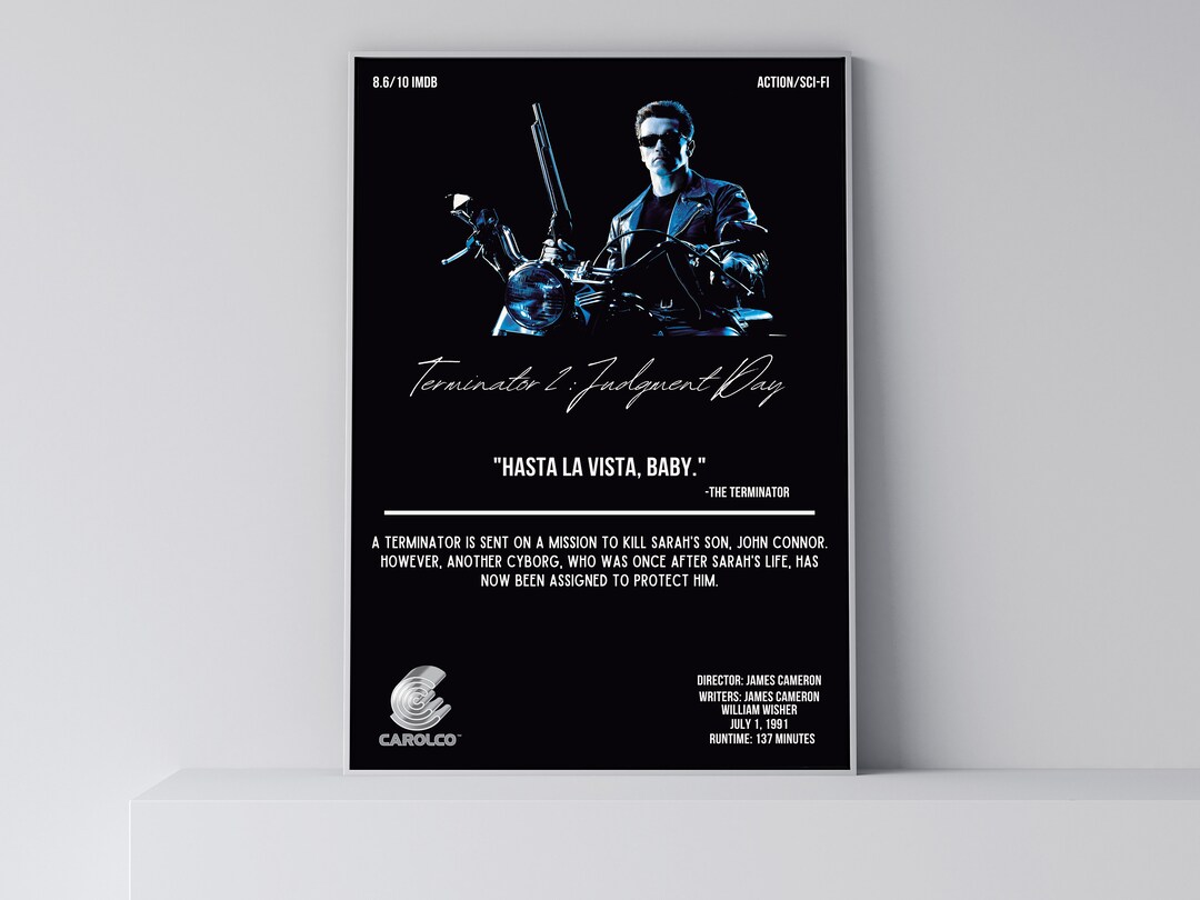 Terminator 2 | Movie Quotes | Minimalist Movie Poster | Vintage Retro ...