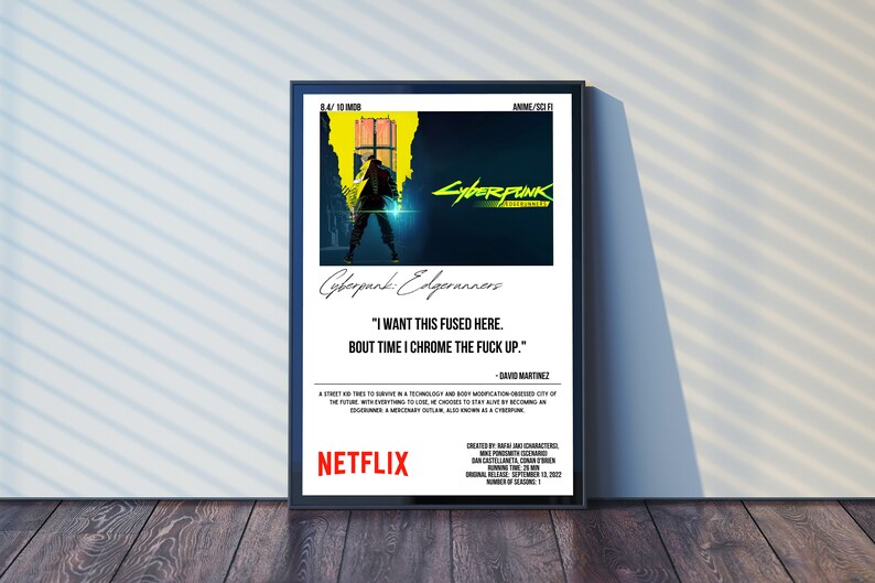 Cyberpunk Edgerunners | Tv Series Quote | Minimalist Movie Poster ...