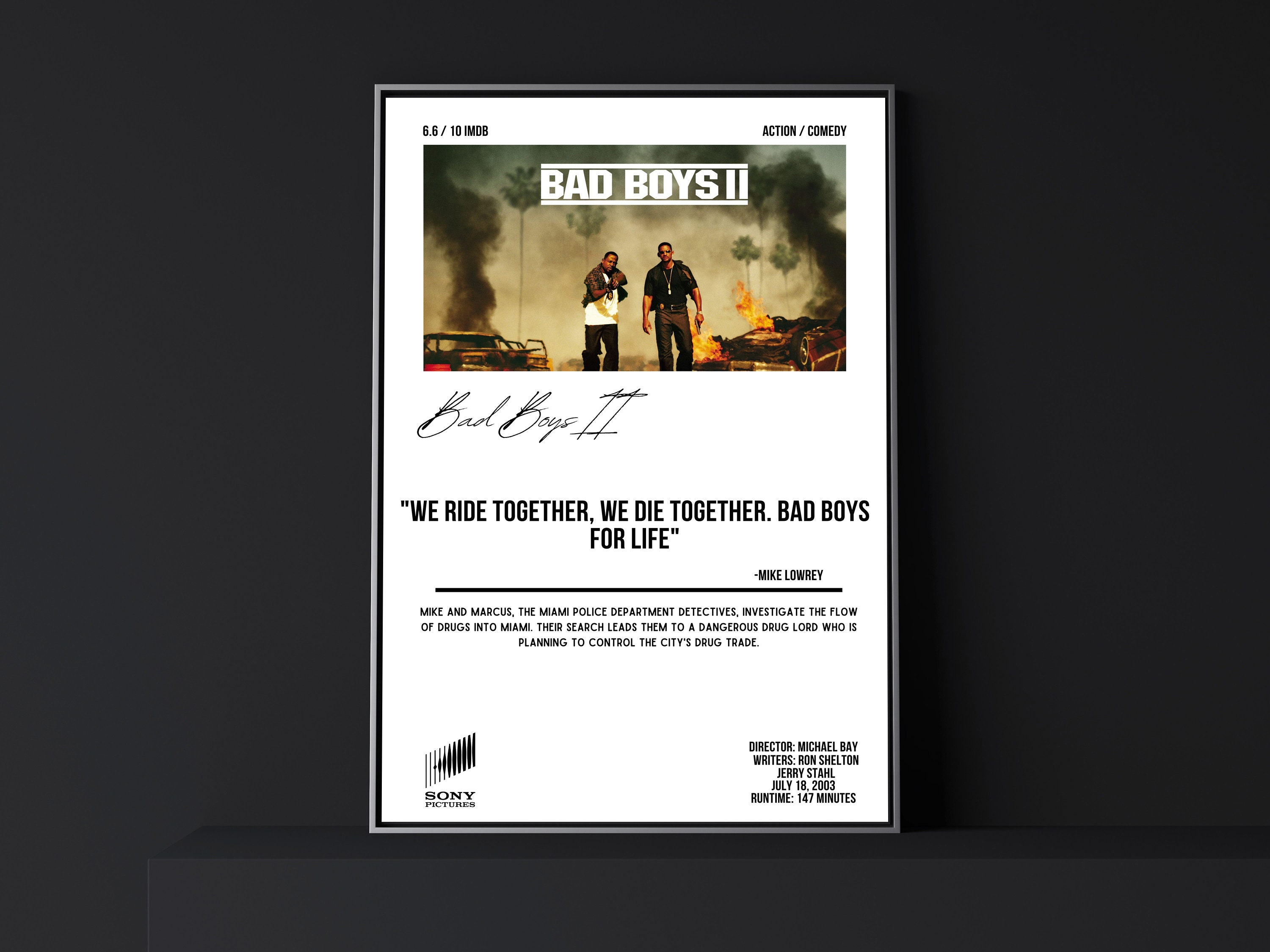 Bad Boys II | Movie Quotes | Minimalist Movie Poster | Vintage Retro ...