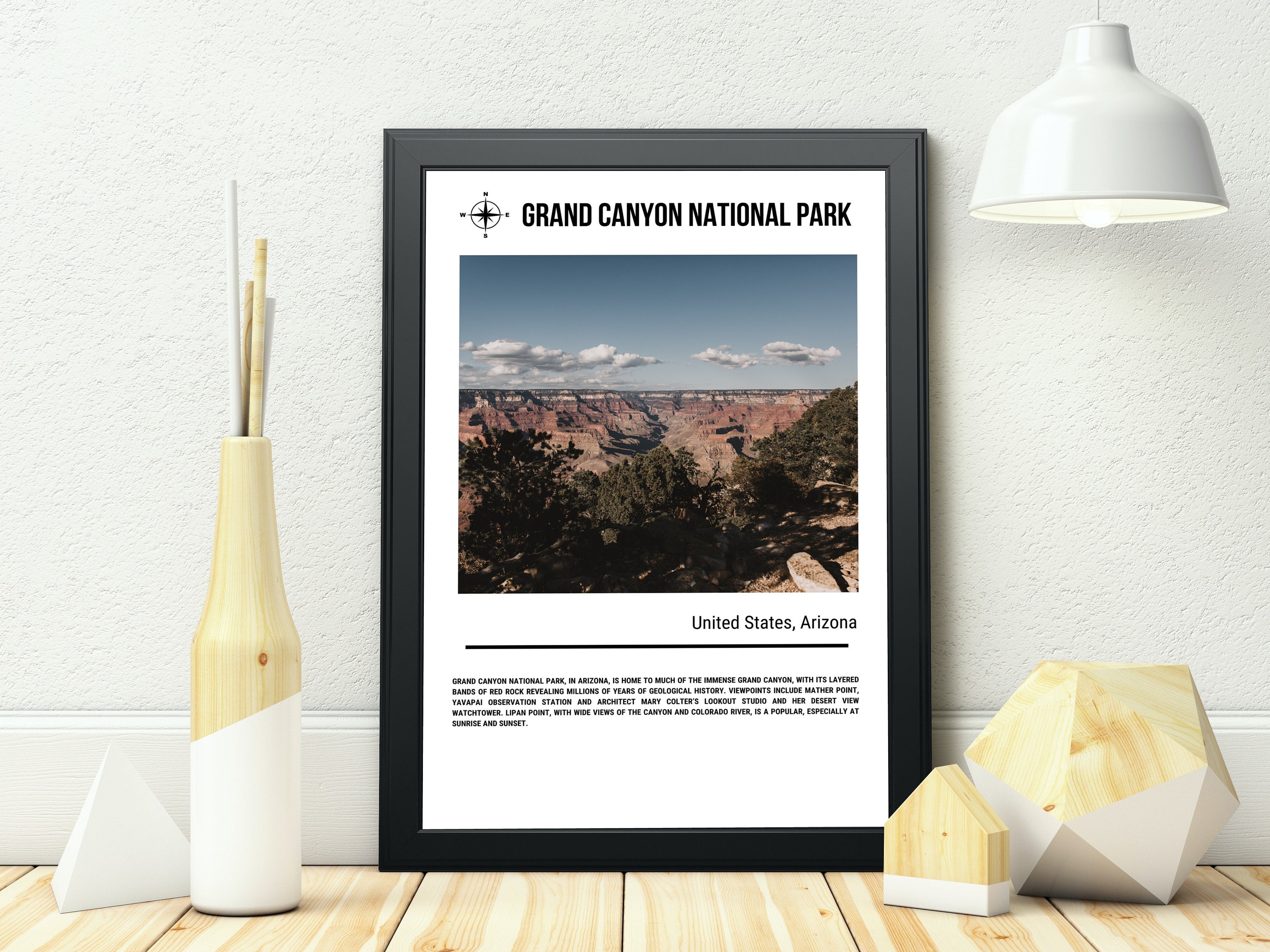Grand Canyon National Park, Travel Poster Print, Grand Canyon Travel ...