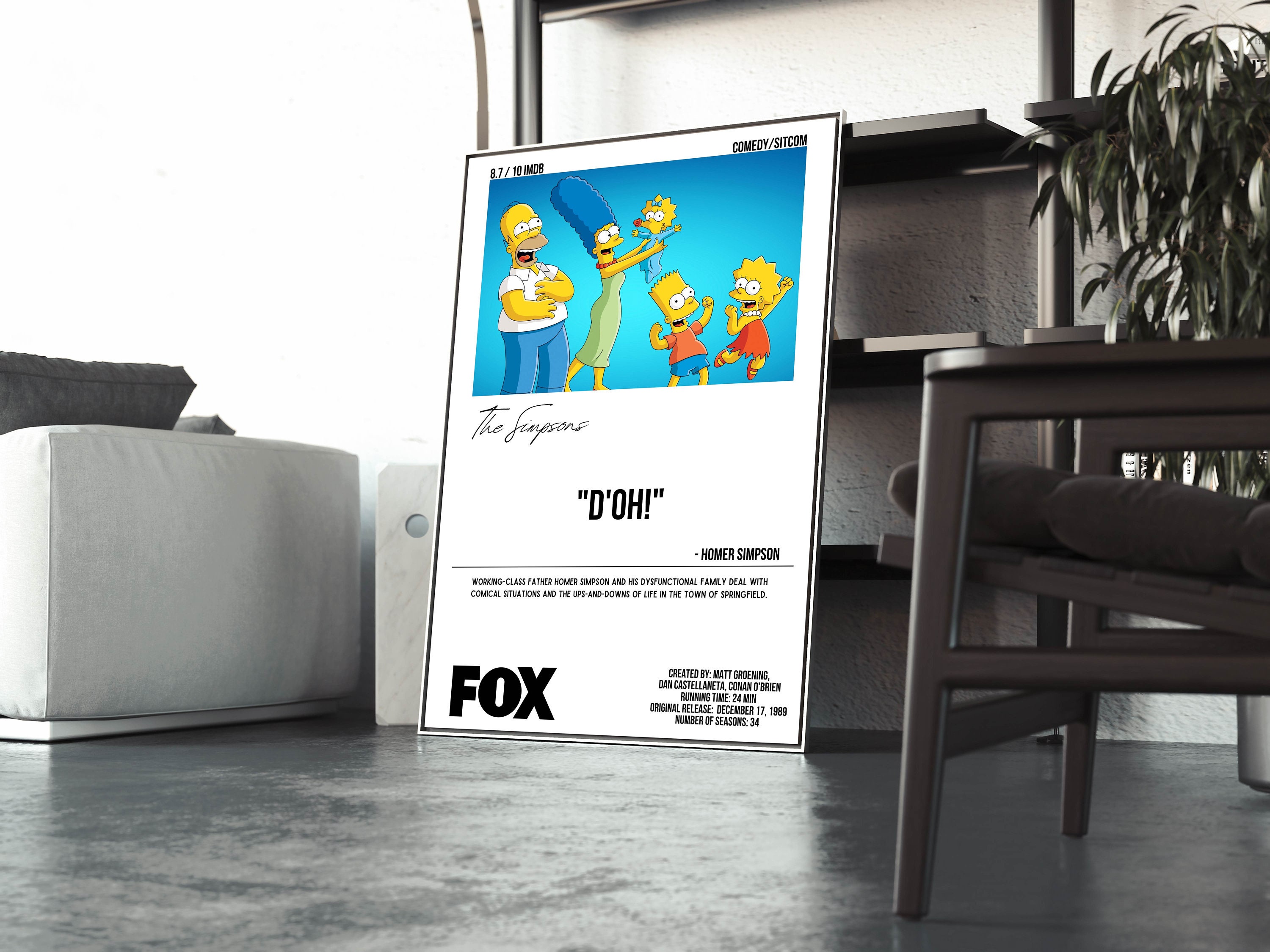 The Simpsons | Movie Quotes | Minimalist Movie Poster | Vintage Retro ...