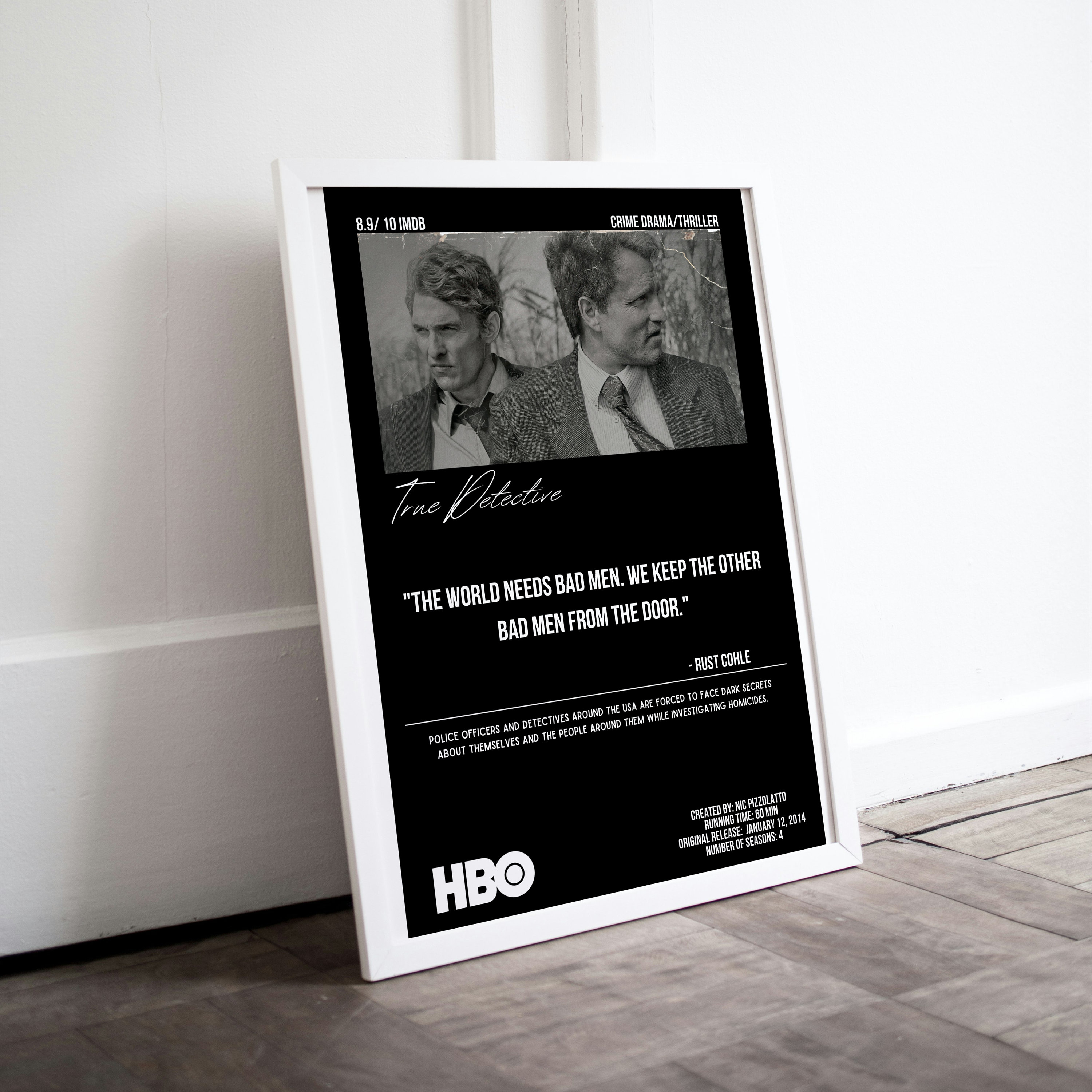 Echte Detective Seizoen 1 Poster Framed True Detective Season 1 Poster