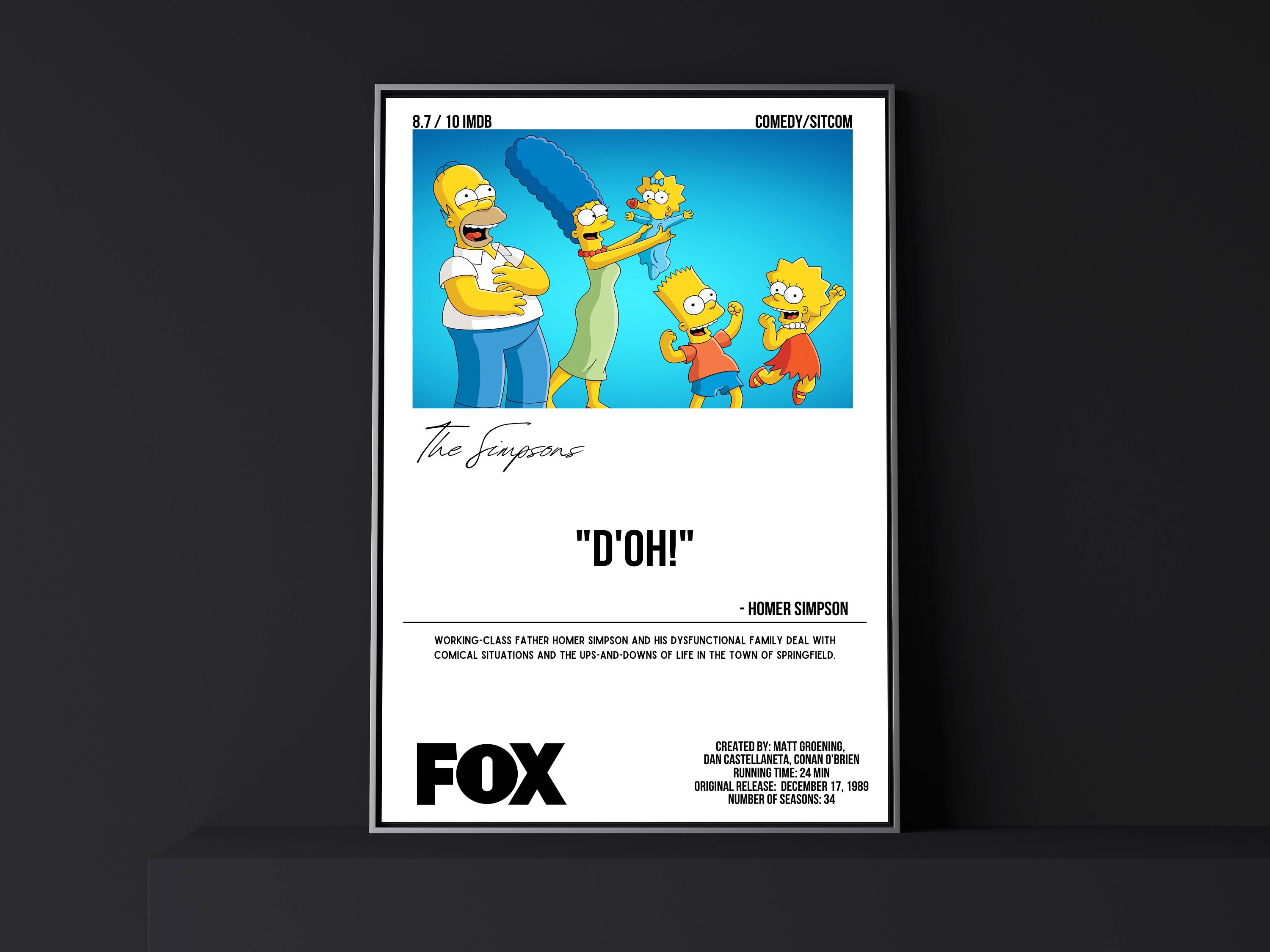 The Simpsons | Movie Quotes | Minimalist Movie Poster | Vintage Retro ...