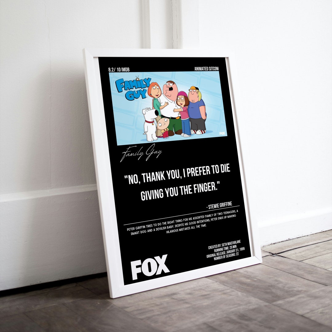 Family Guy Wall Art | Modern Poster | Minimalist Movie Poster | Vintage ...