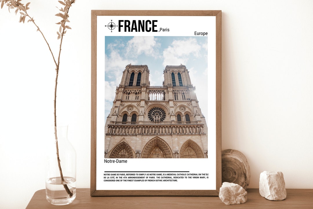 Notre-dame, France, Notre-dame Photo, Travel Poster Print, Travel Wall ...
