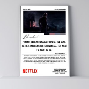 Daredevil | Tv Series Quotes | Minimalist Movie Poster | Vintage Retro ...