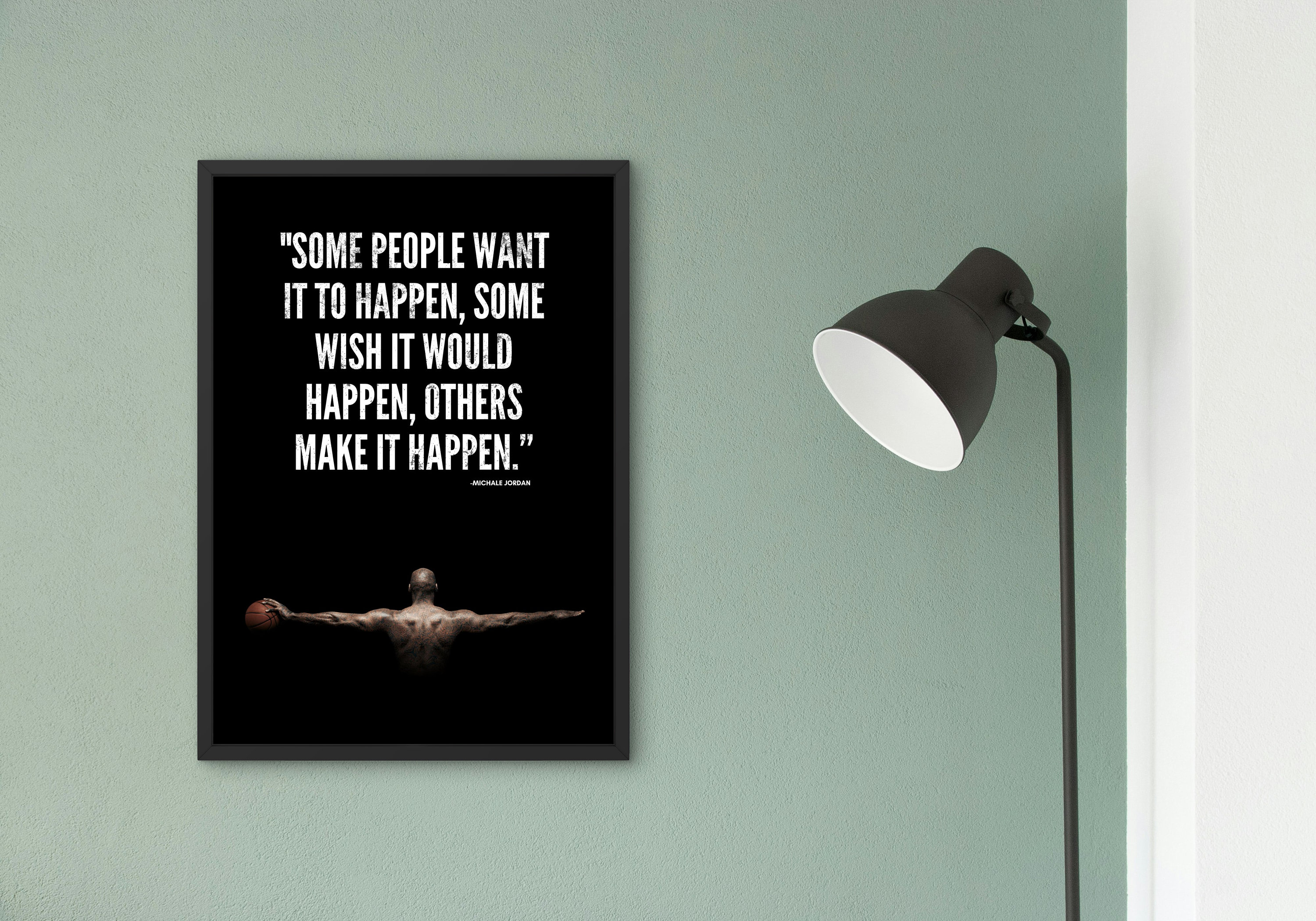 Michael Jordan Quote Poster, Inspirational Mindset Reminder Canvas ...