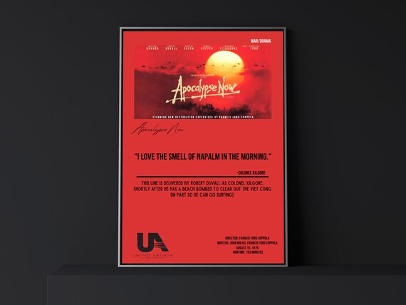 Apocalypse Now Movie Quotes Minimalist Movie Poster | Etsy