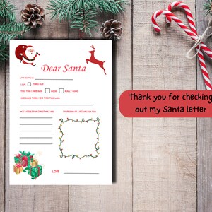 Letter for Santa. Printable Letter for Santa. Instant Download. Print ...