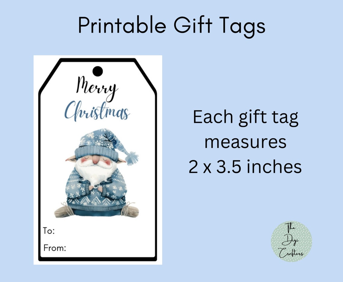 Christmas Gift Tags. Printable Gift Tags. Holiday Gift Tag. Instant ...