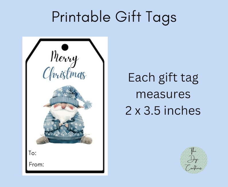Christmas Gift Tags. Printable Gift Tags. Holiday Gift Tag. Instant ...