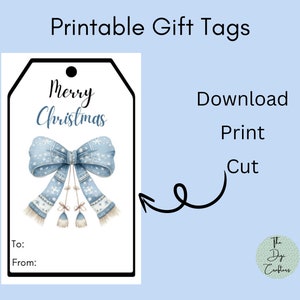 Christmas Gift Tags. Printable Gift Tags. Holiday Gift Tag. Instant ...