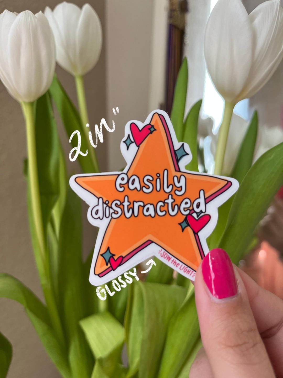 Easily Distracted Sticker, ADHD Sticker, ADD Sticker, Trendy Stickers ...