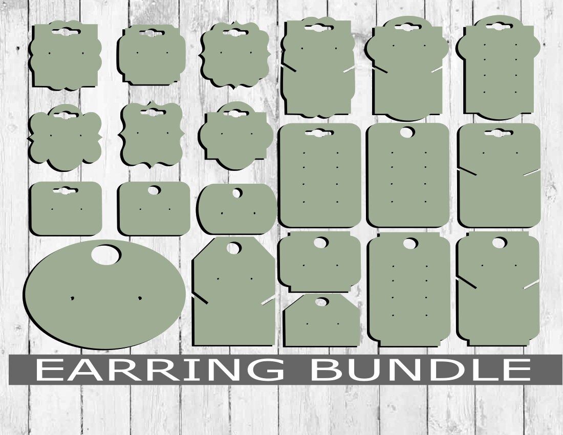 Earring Display SVG Earring Display Card Jewelry Display | Etsy