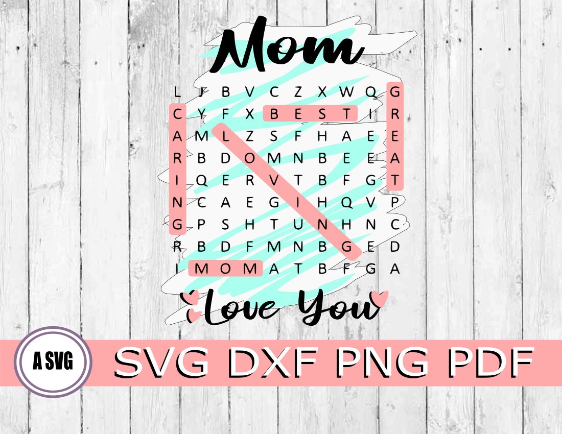 Muttertag svg, Word Search Svg, Mutter SVG, Mama SVG, Mama SVG Dateien ...