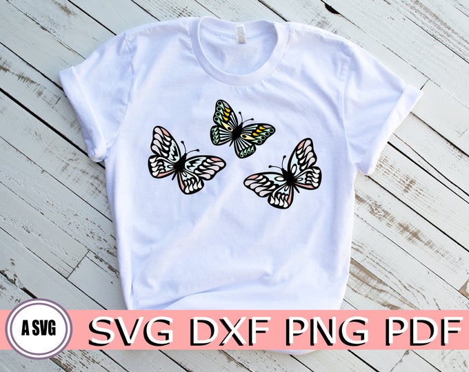 Fluttering Butterflies SVG, Butterfly SVG Cut Table Design,svg,dxf,png ...