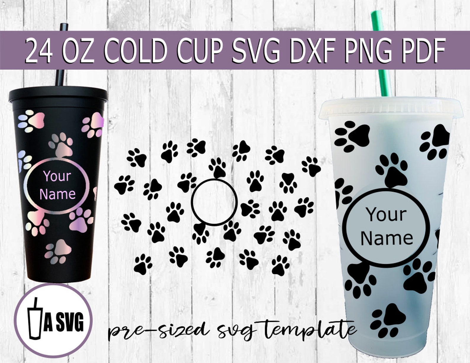 Dog Mom SVG, Dog SVG, 24oz Cold Cup SVG, Cup Wrap Svg - Etsy