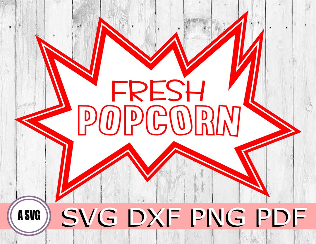 Fresh Popcorn Svg, Popcorn Svg, Popcorn Box Svg, Snack Box Svg, Pop ...
